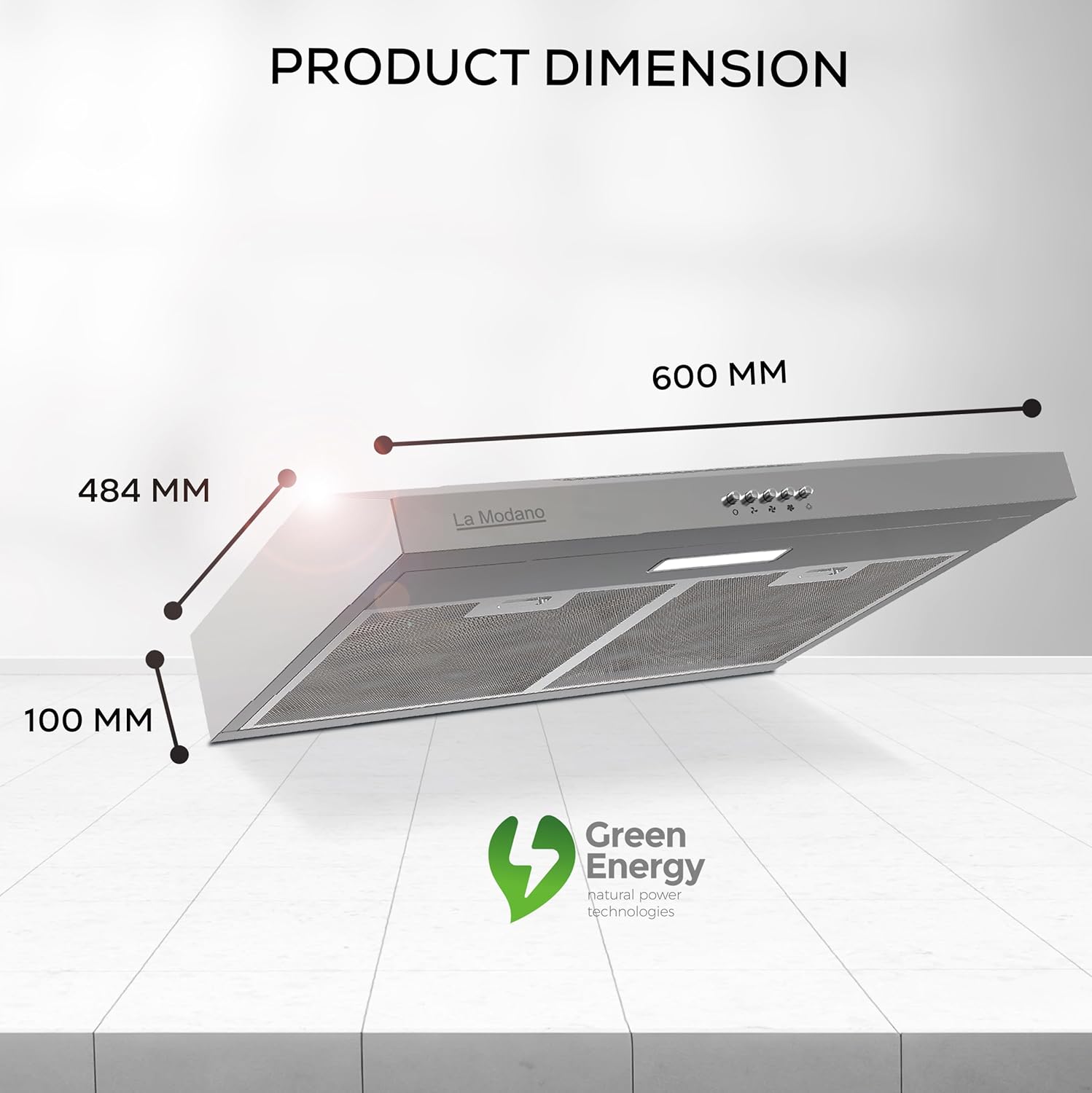 LA MODANO 60cm Slim Stainless Steel Built-In Hood – LMCH606S with 3 ...